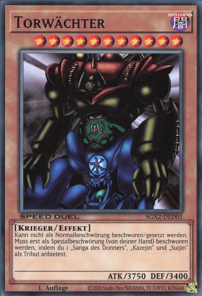 Recollectibles Sammelkarte Yugioh Karte Torwächter V 1 Deutsch Yu Gi