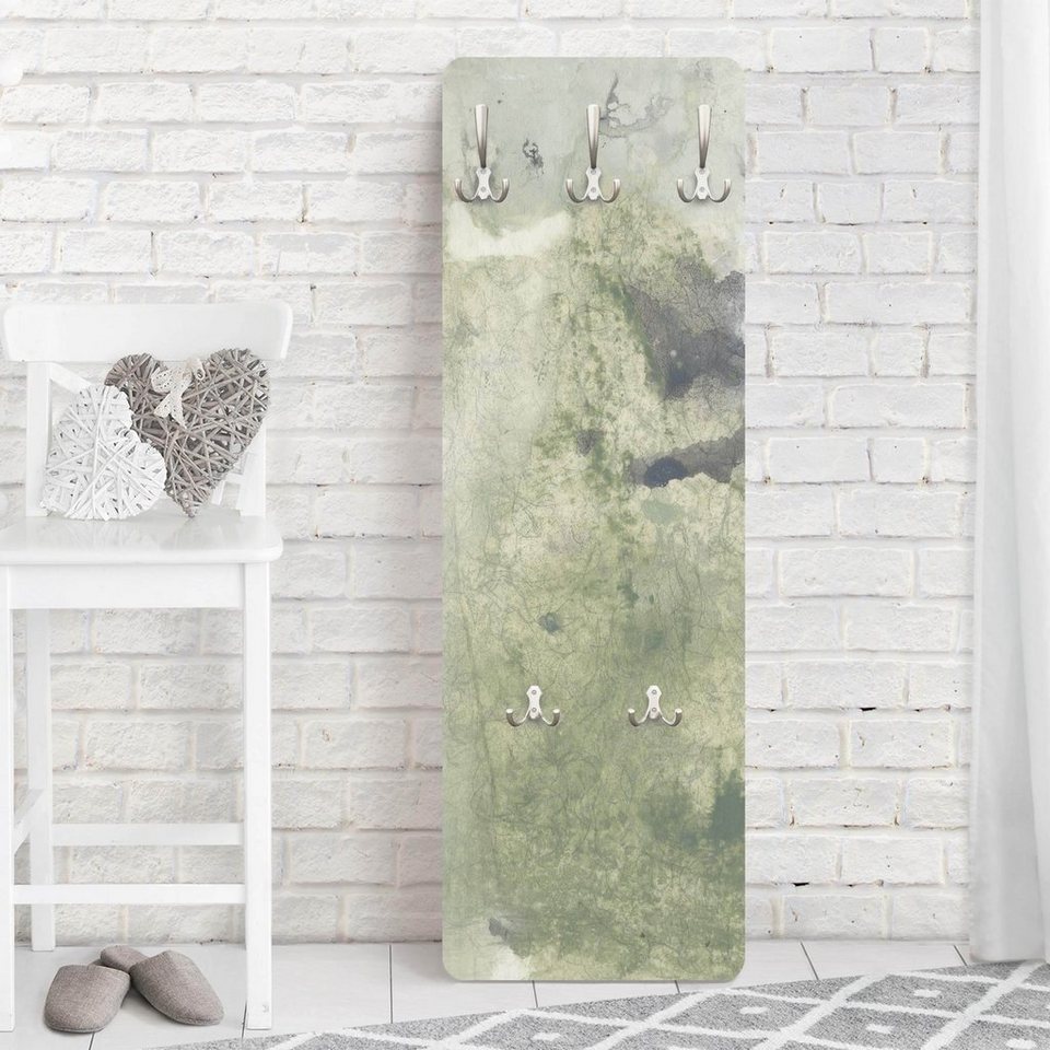Bilderdepot24 Garderobenpaneel Grau Abstrakt Aquarell Kunst Frieden