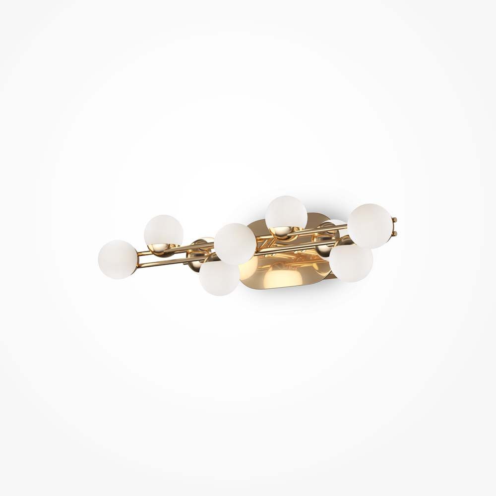 Lampe Gold Weisse Kugeln
