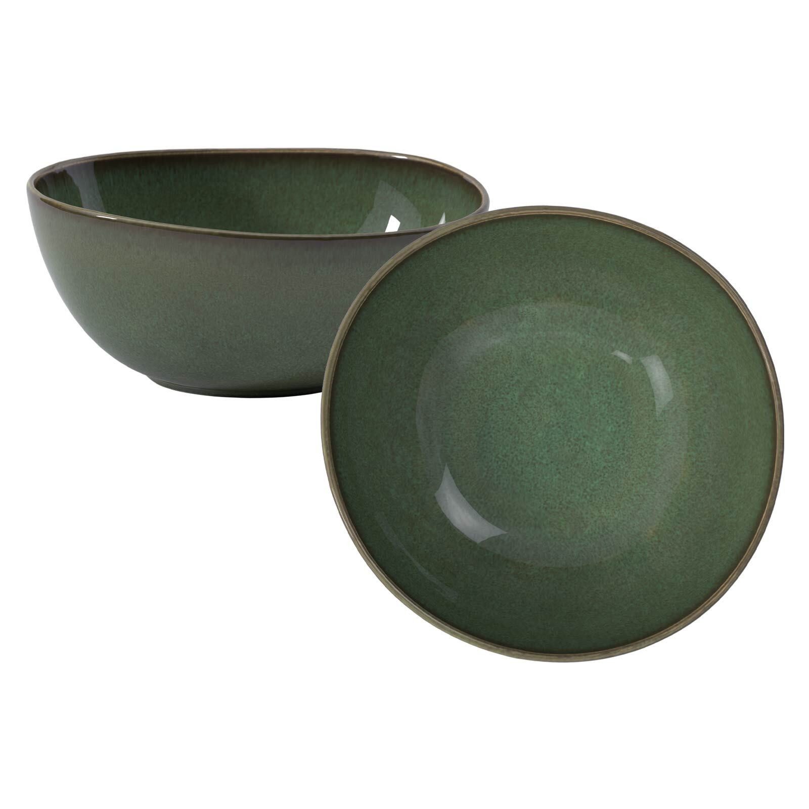 like. by Villeroy & Boch Schale Lave Servierschüsseln 2,2 l 2er Set, Steingut, (2x Schale, 2-tlg)