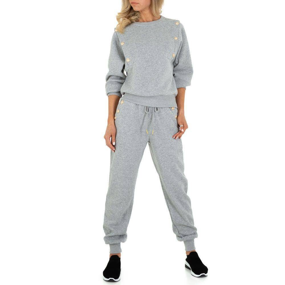 Ital Design Freizeitanzug Damen Freizeit Knopfleiste Stretch Jogging