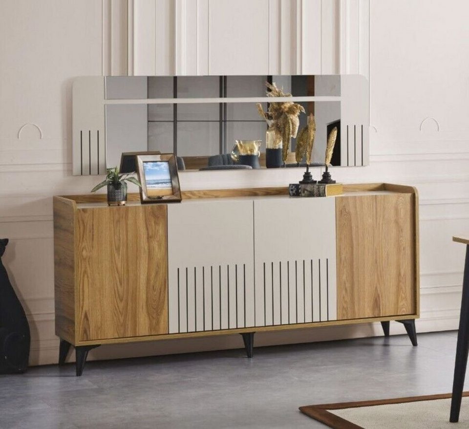 Jvmoebel Sideboard Luxuriös Esszimmer Set Sideboard Mit Spiegel Modern