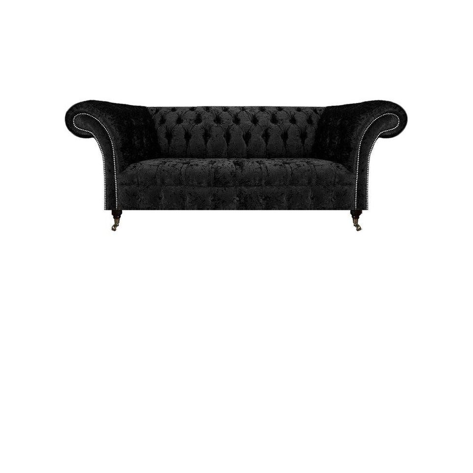 Jvmoebel Wohnzimmer Set Schwarz Komplett Chesterfield Polstersitz