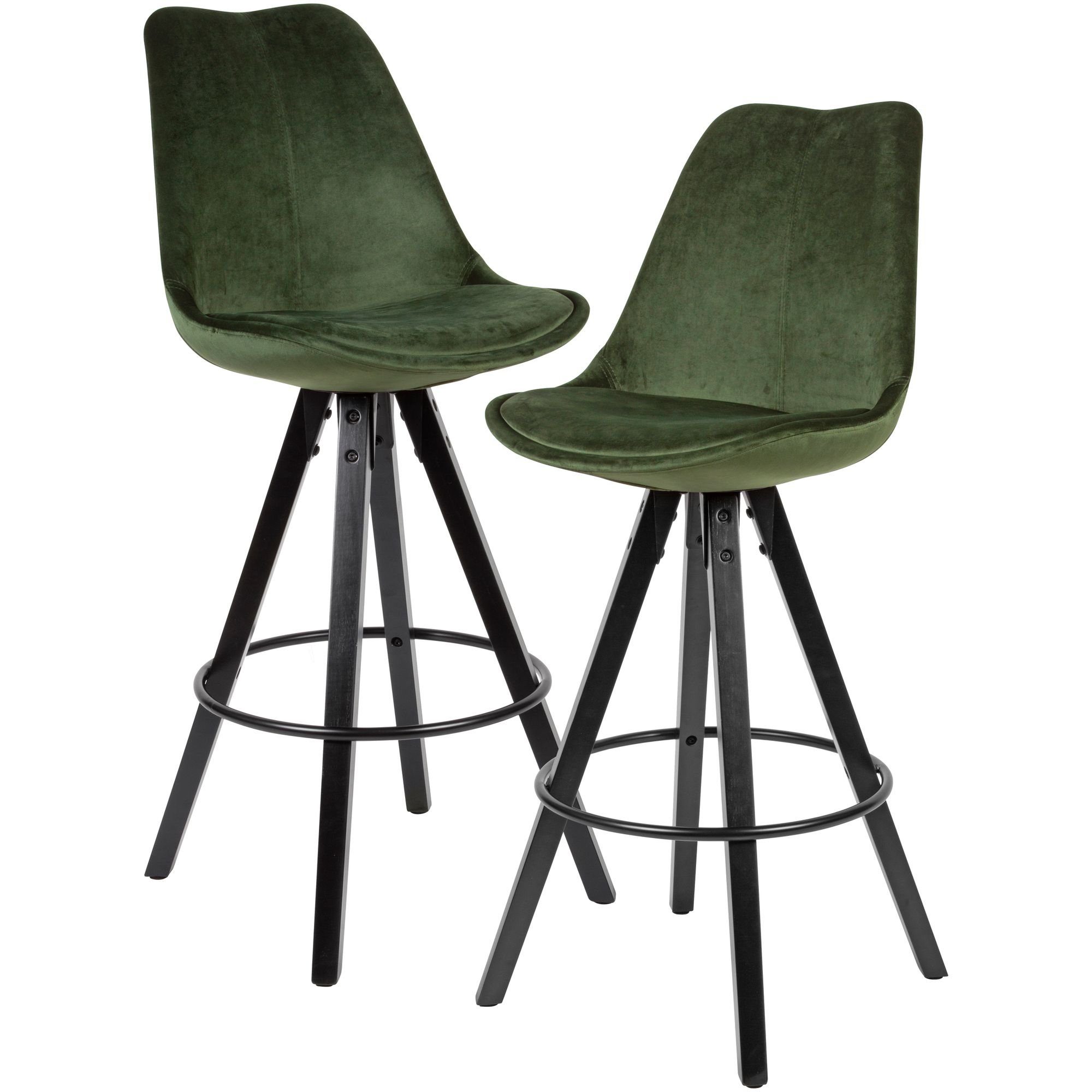 Finebuy Barhocker Suva199621 2er Set Barhocker Samt Massivholz