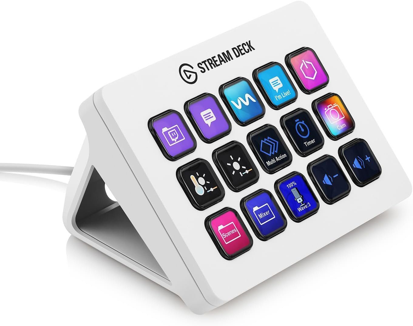 Elgato Streaming-Box Stream Deck MK.2 PC Studio Controller OBS Twitch Youtube, 15 anpassbare LCD ...