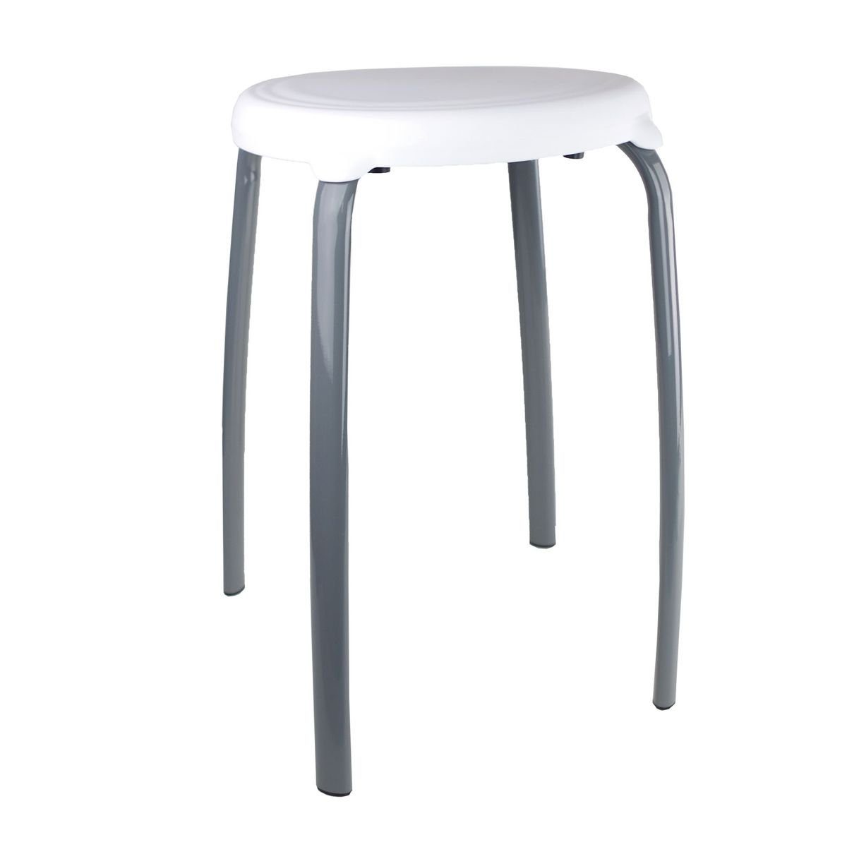 axentia Dusch- und Badhocker Sitzhocker Kunststoff weiß Hocker ...