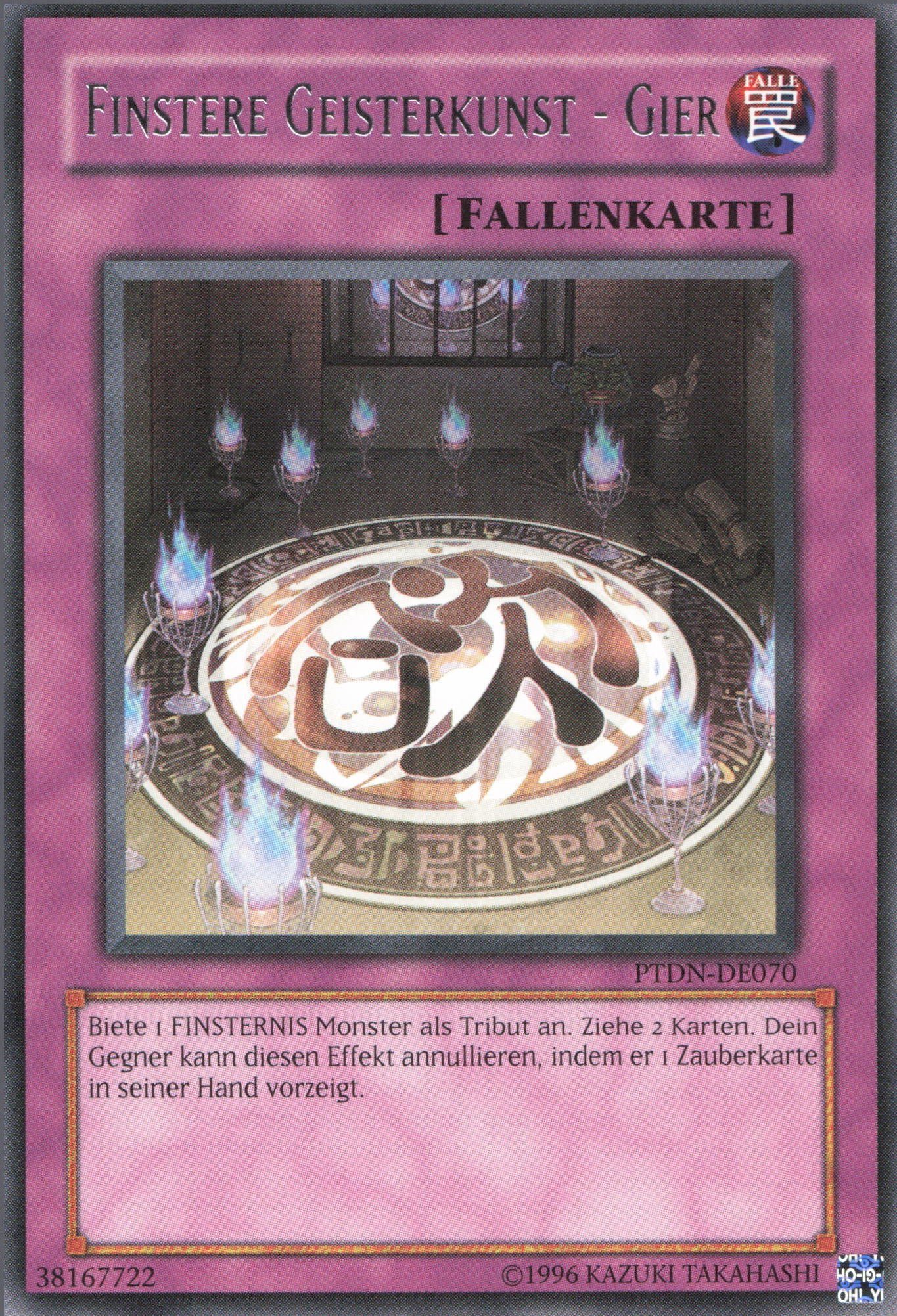 Recollectibles Sammelkarte Yugioh Karte Finstere Geisterkunst Gier