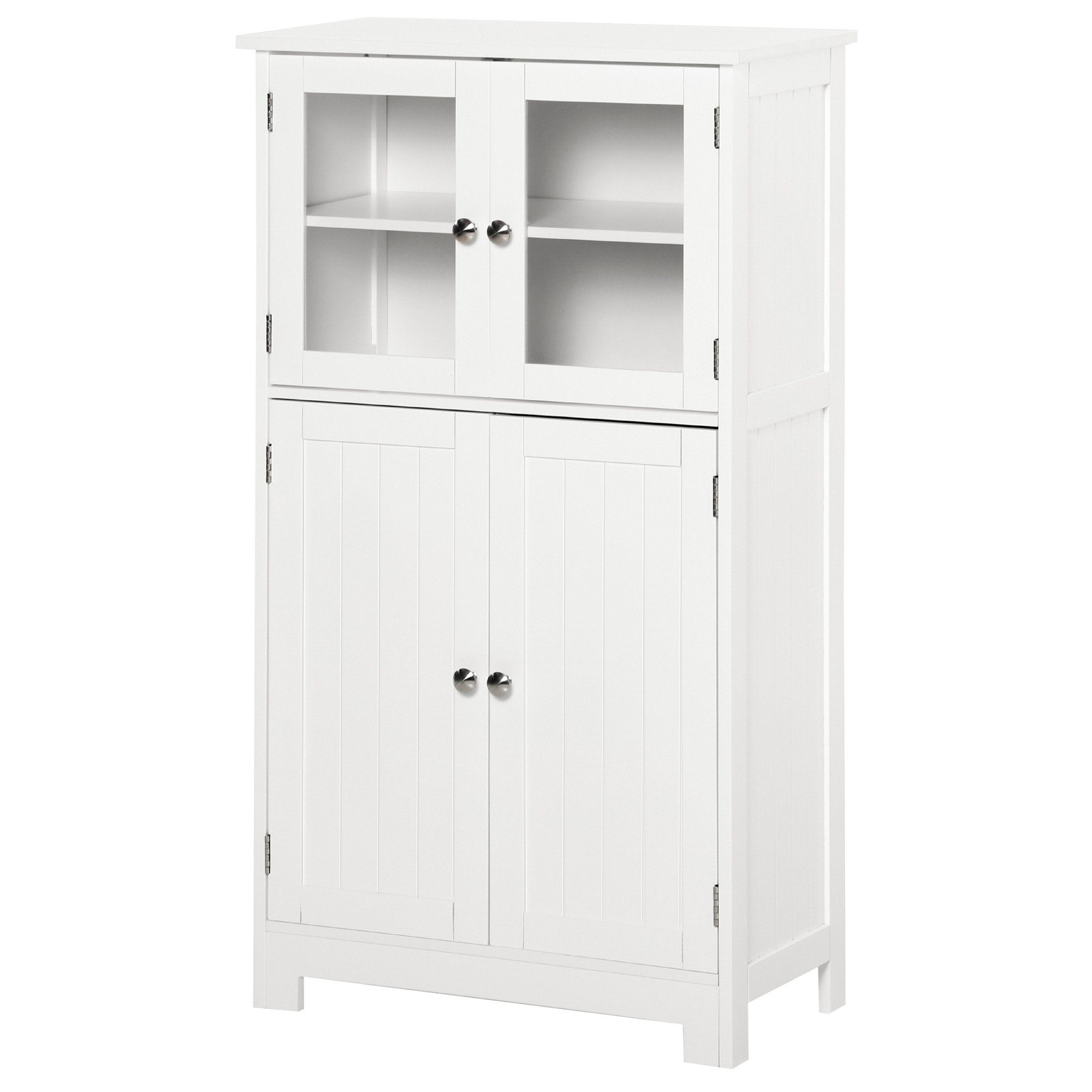 Kleankin Badkommode Kleankin Badezimmerschrank Mit 2 Staufächern