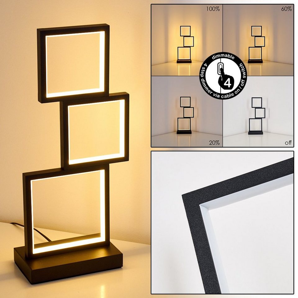 Hofstein Tischleuchte Quadri Led Tischlampe Dimmbare Aus Metall In
