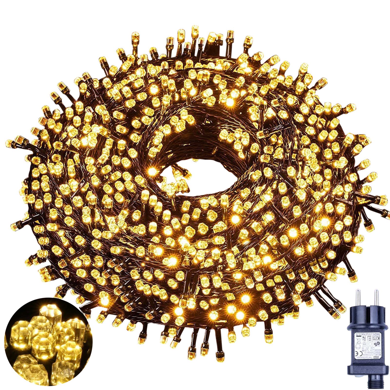 Globalink Led Lichterkette 100m Led Lichtervorhang Mit Dark Grüne
