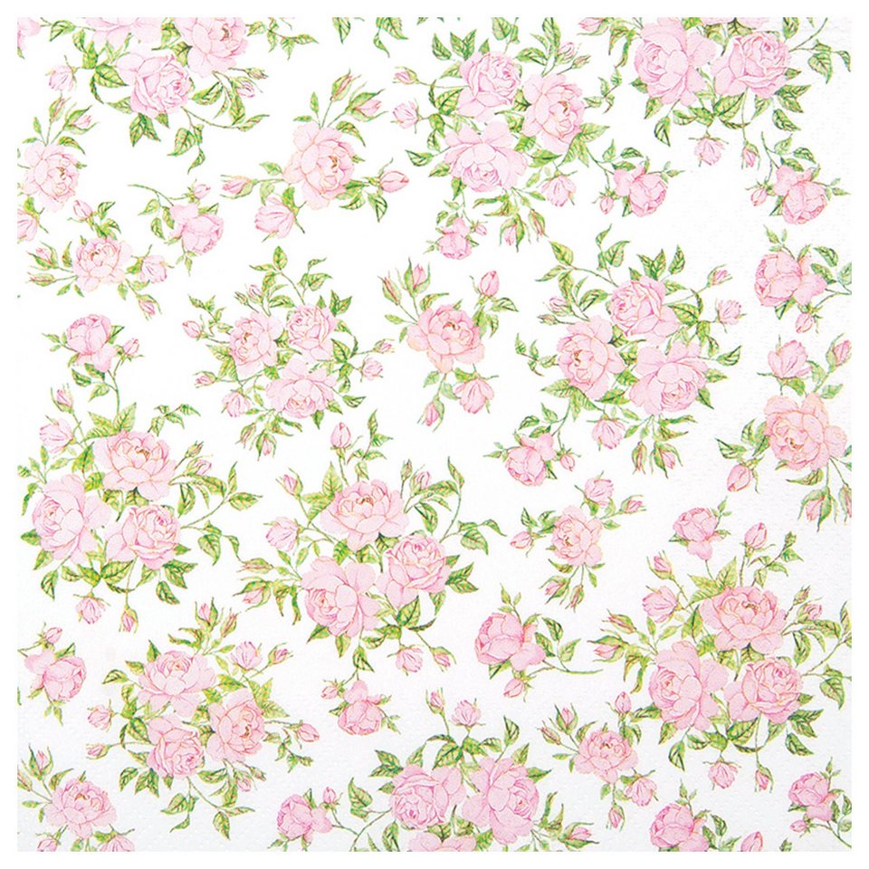 Home Fashion Papierserviette Little Roses 20 St 5 Oder 20 Stück
