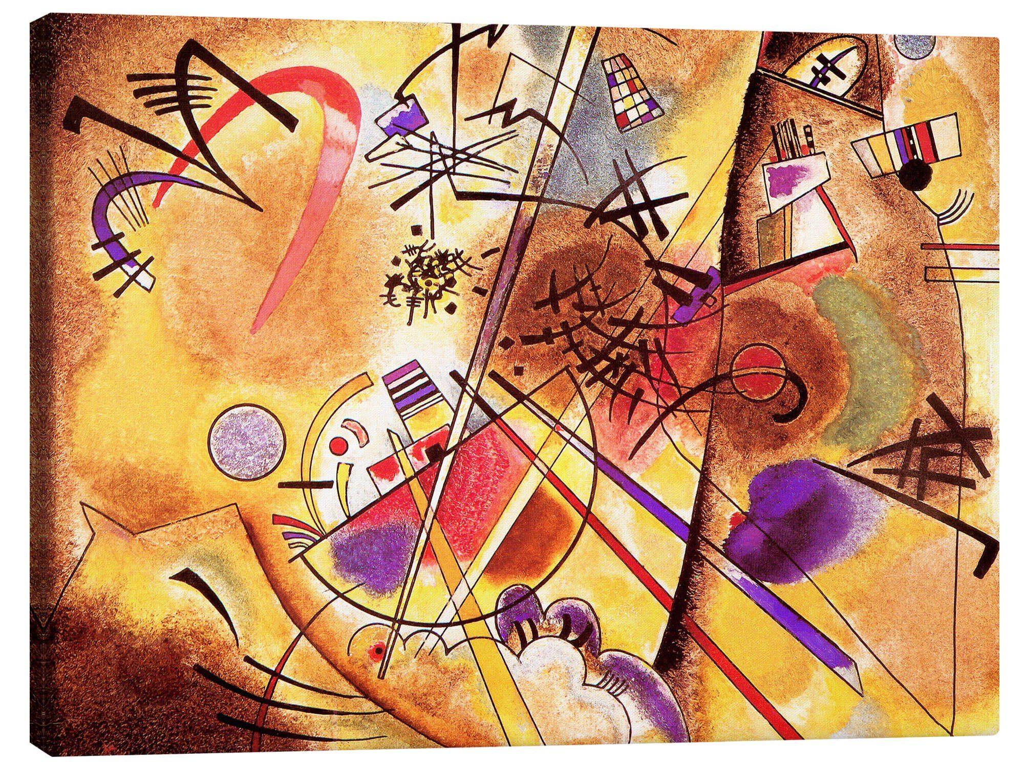 Posterlounge Leinwandbild Wassily Kandinsky Kleiner Traum In Rot Malerei