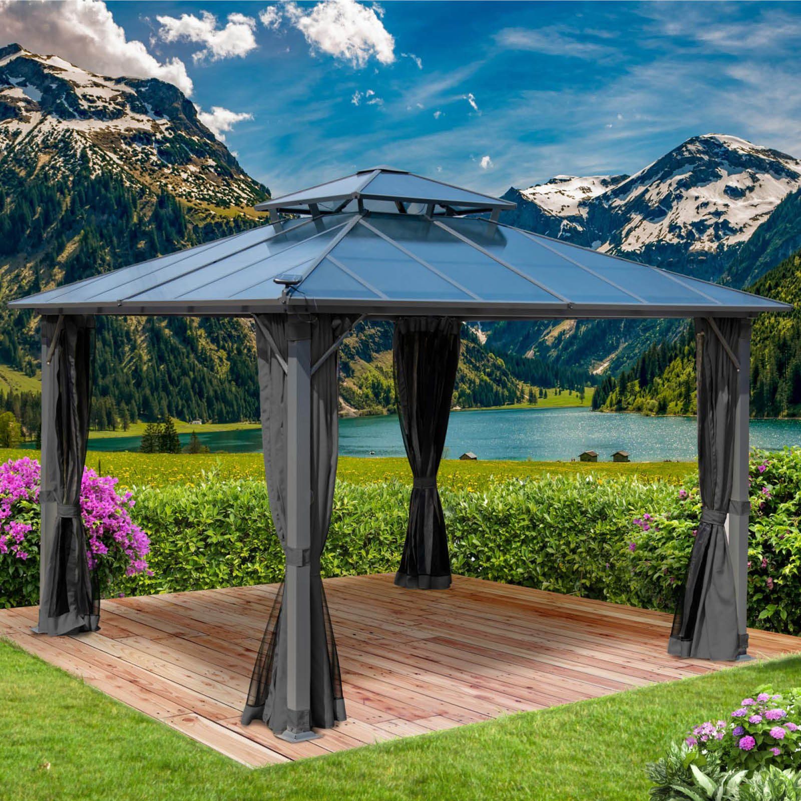 Wunderschoene Pavillon Festes Dach Ebenbild