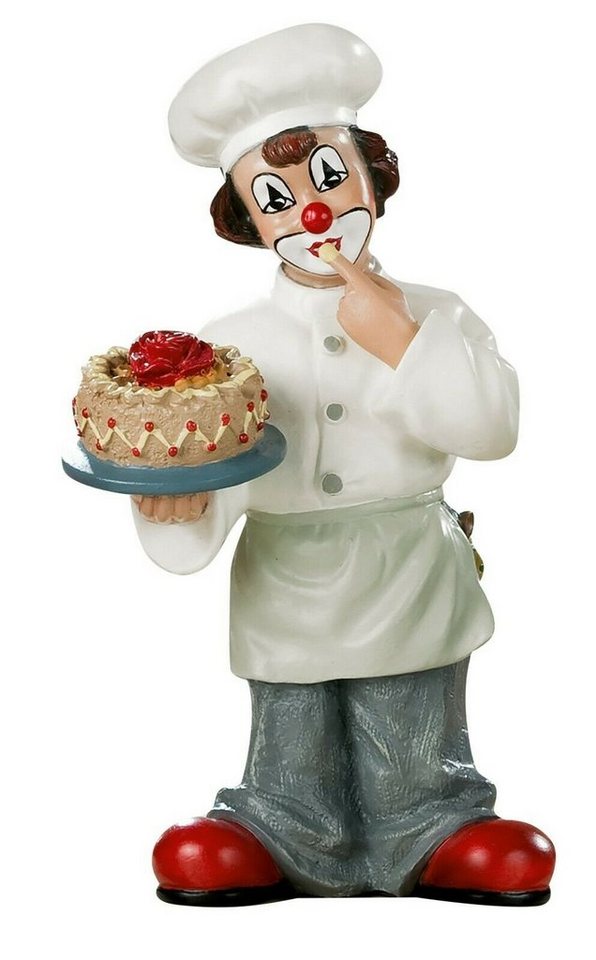 Gilde Dekofigur Gildeclowns Figur Das Schleckermaul Grau Rot Weiß H