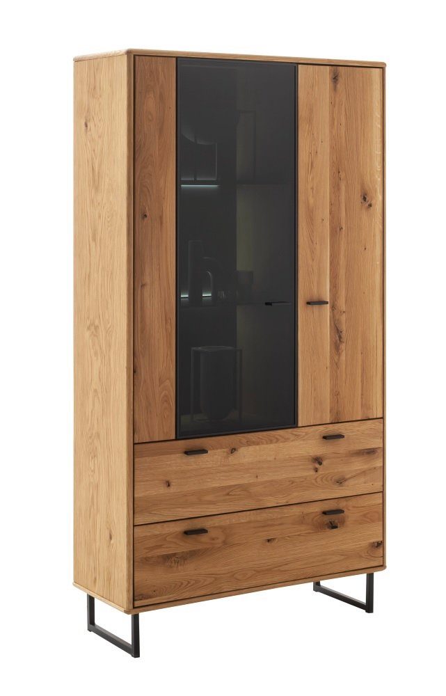 Mca Furniture Highboard Kombi Vitrine Arezzo Wildeiche Anthrazit