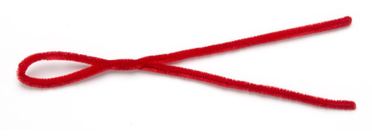 Glorex Bastelnaturmaterial Glorex Biegeplüsch Rot 10 Stück
