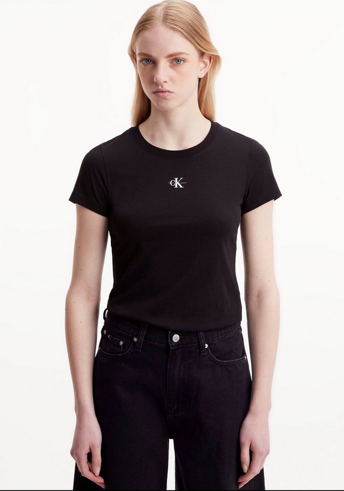 Calvin Klein Jeans T Shirt Micro Monologo Slim Fit Tee Mit