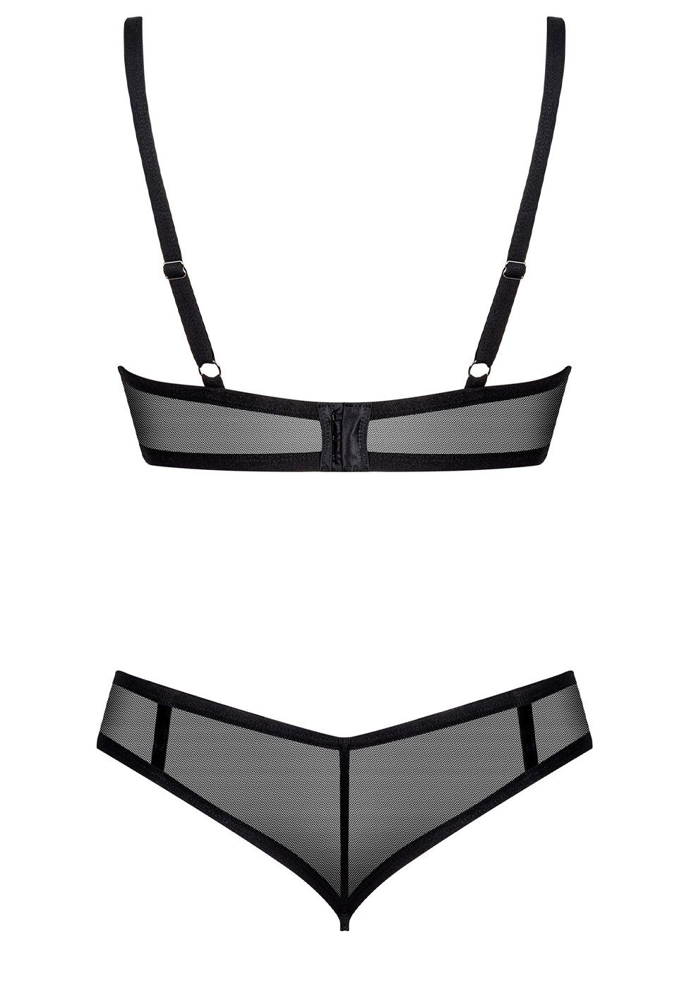Obsessive Set: Bügel-BH Transparentes Dessous-Set: BH und String ...