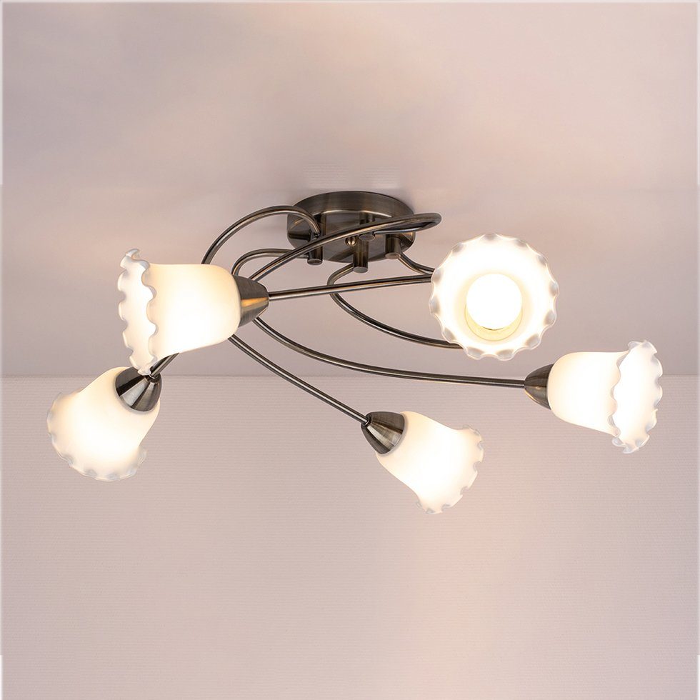 Spot Light Led Deckenleuchte Pavia Deckenleuchte 5flammig Altmessing