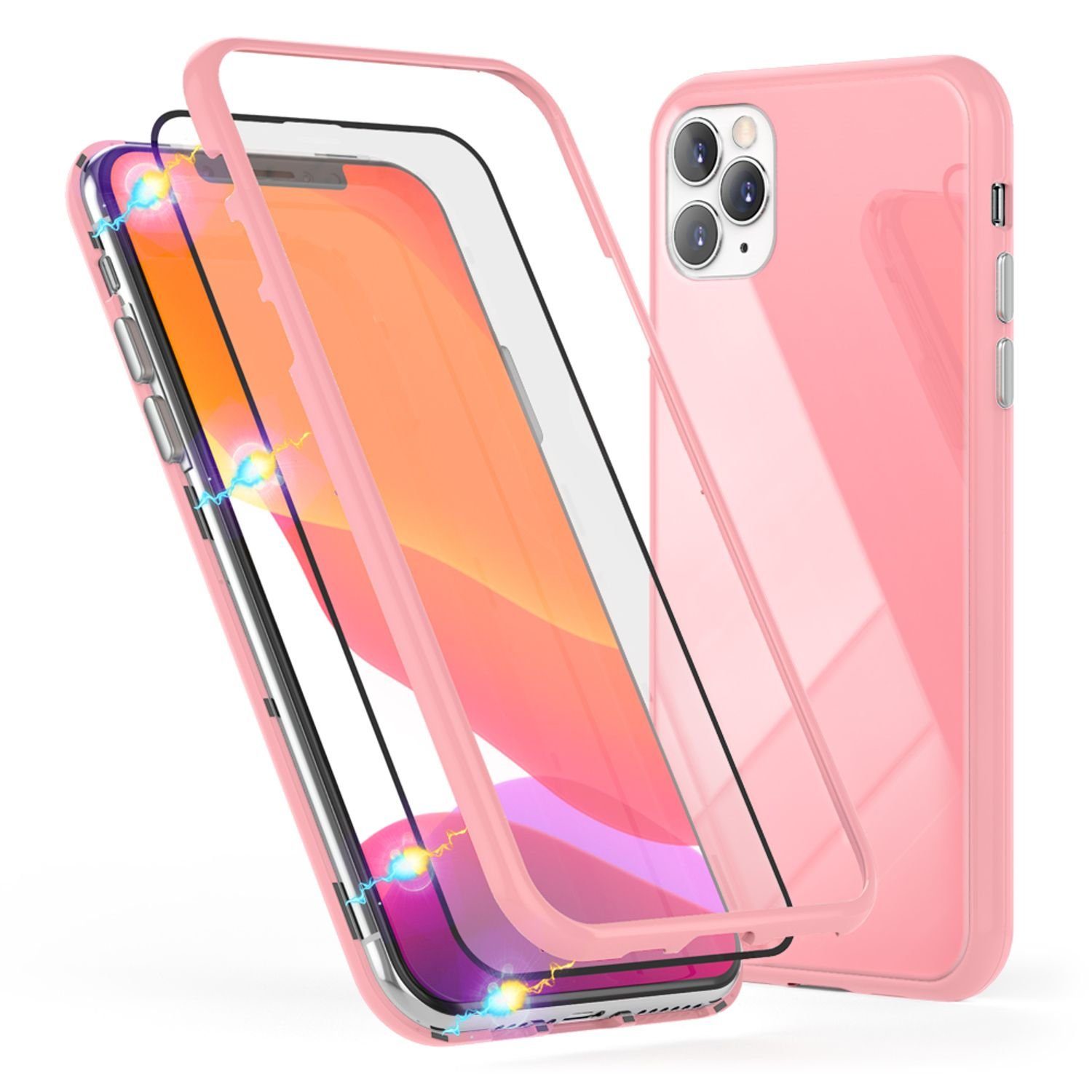 Nalia Handyhülle Apple Iphone 11 Pro Max 360 Grad Hartglas Hülle