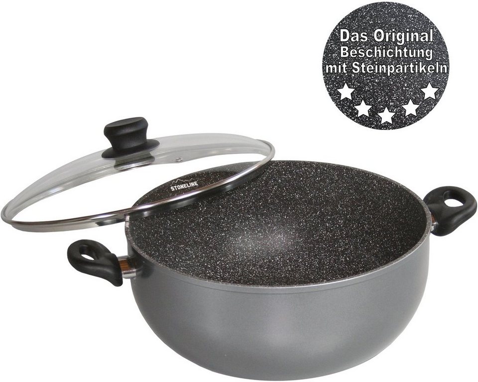 Stoneline Kochtopf Stoneline® Xxxl Kochtopf 32 Cm Mit Glasdeckel
