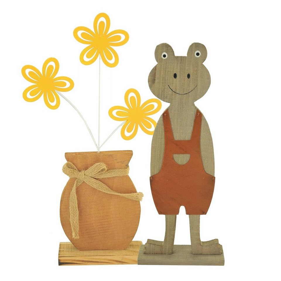 Hti Living Dekofigur Osterfiguren 2er Set Holz Frosch Klein 2 St 1