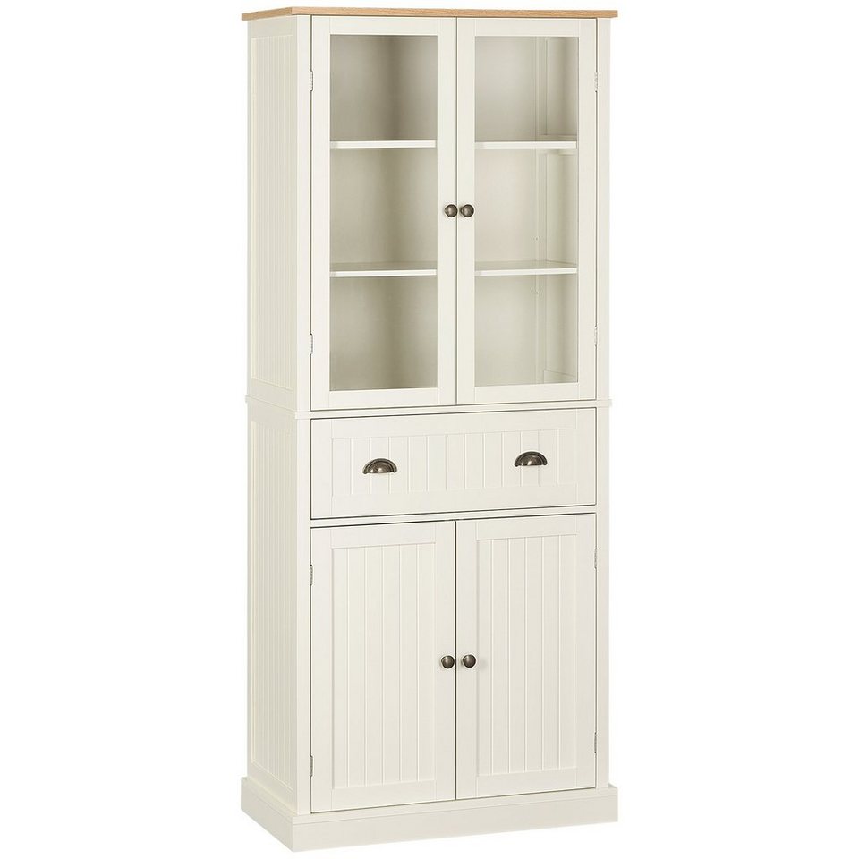 Homcom Hochschrank Homcom Küchenschrank Im Landhausstil 2 Schränke 2