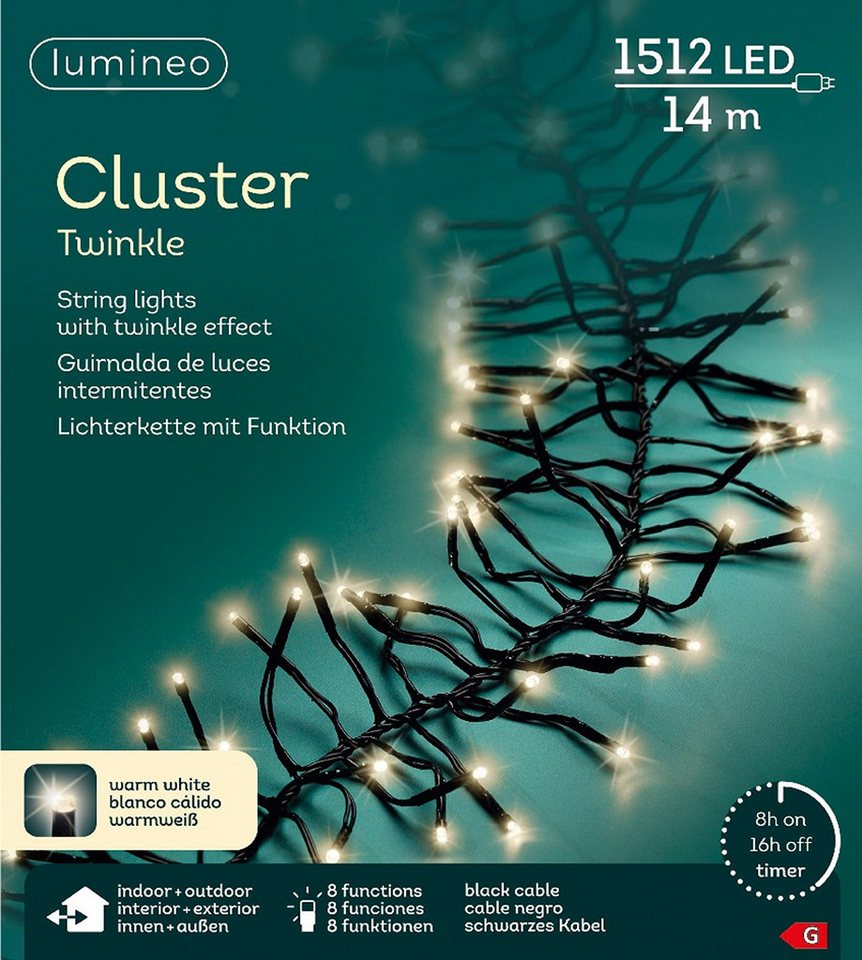 Lumineo LED-Lichterkette Lumineo Lichterkette Cluster Twinkle 1512 LED ... Lumineo LED-Lichterkette Lumineo Lichterkette Cluster Twinkle 1512 LED ...