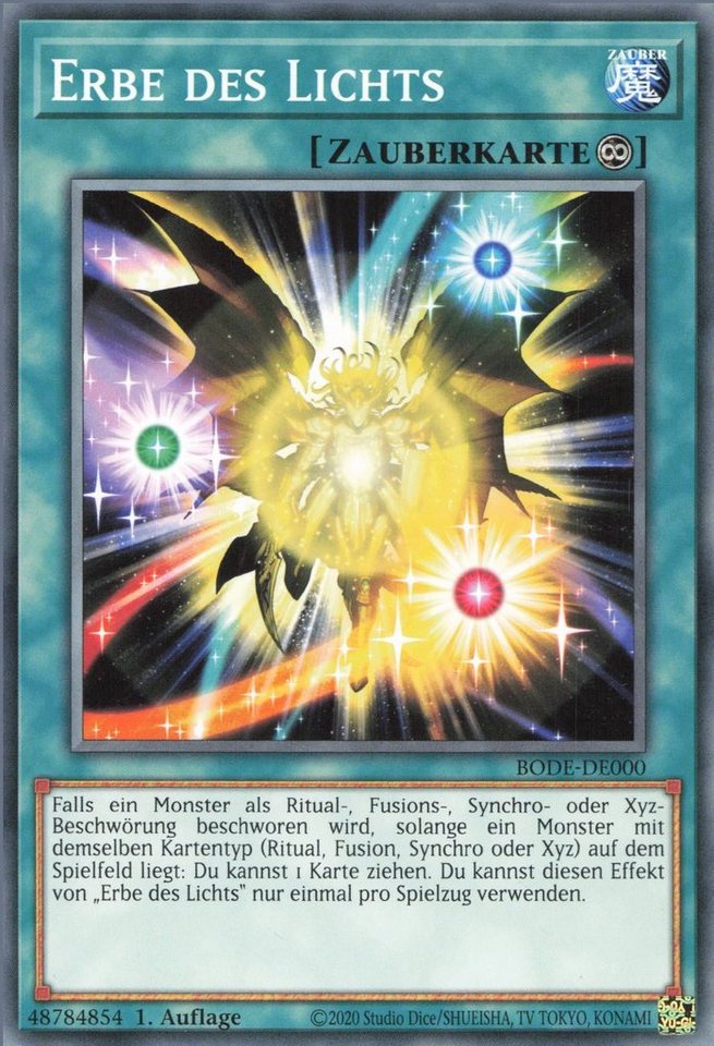 Recollectibles Sammelkarte Yugioh Karte Erbe Des Lichts Deutsch Yu Gi
