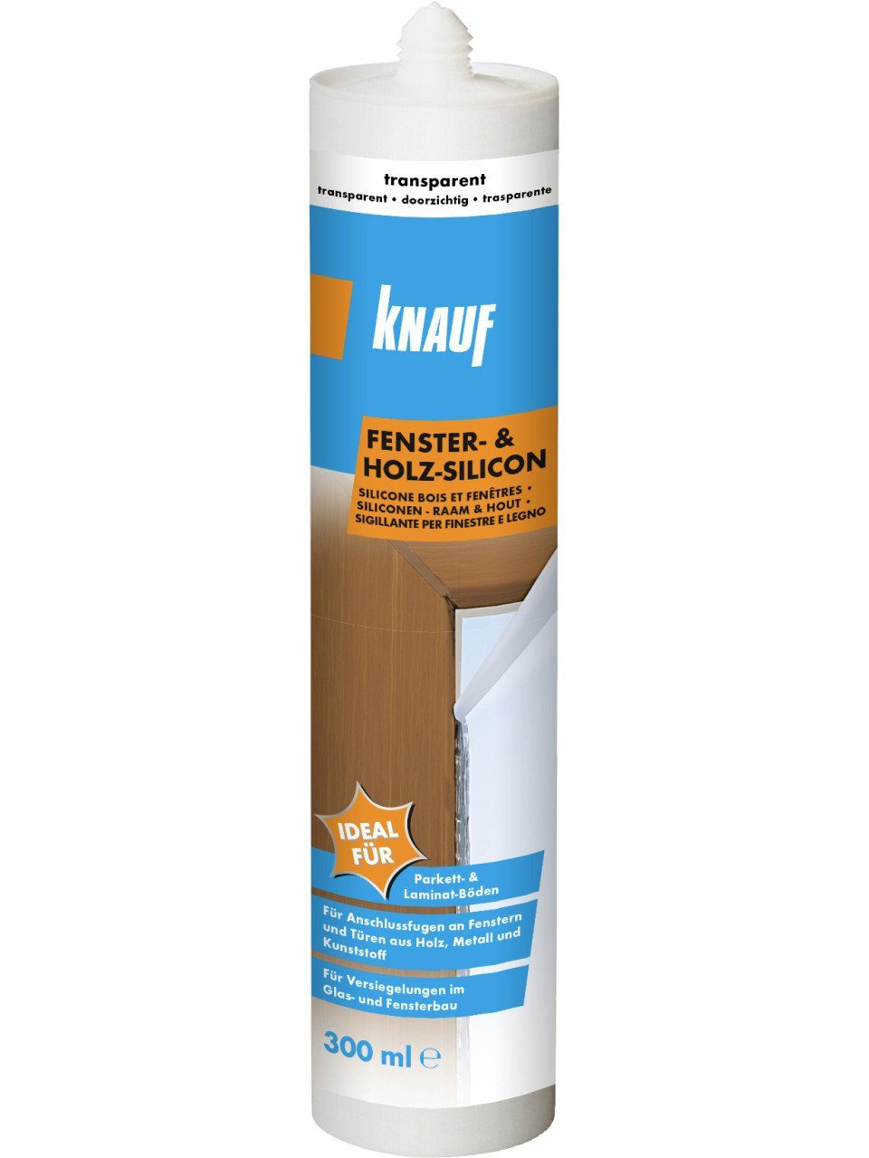KNAUF Silikon Knauf Fenster und Holz Silikon transparent 300 ml