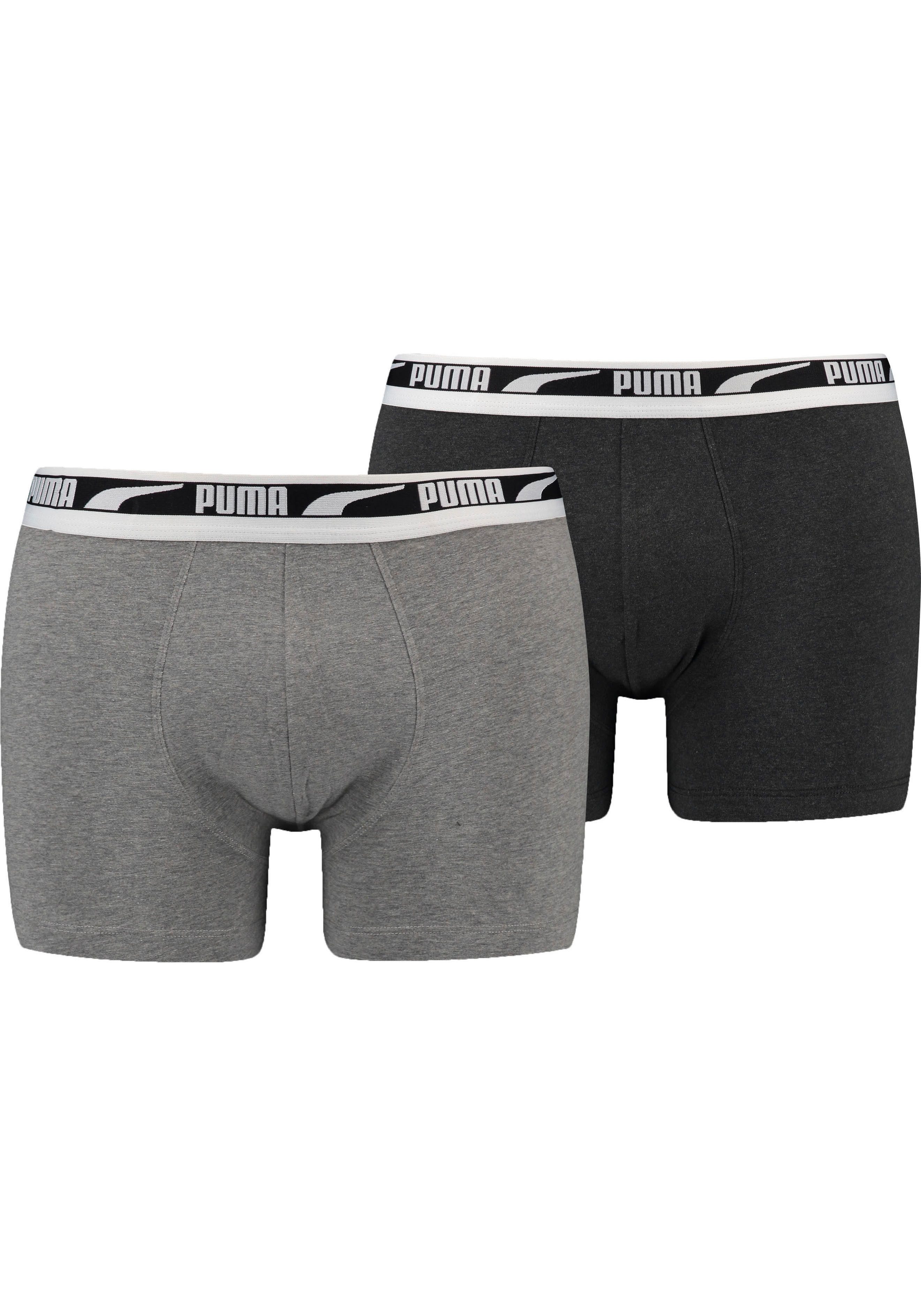 PUMA Boxershorts MEN MULTI LOGO BOXER 2P (2er Pack) mit elastischem Webbund