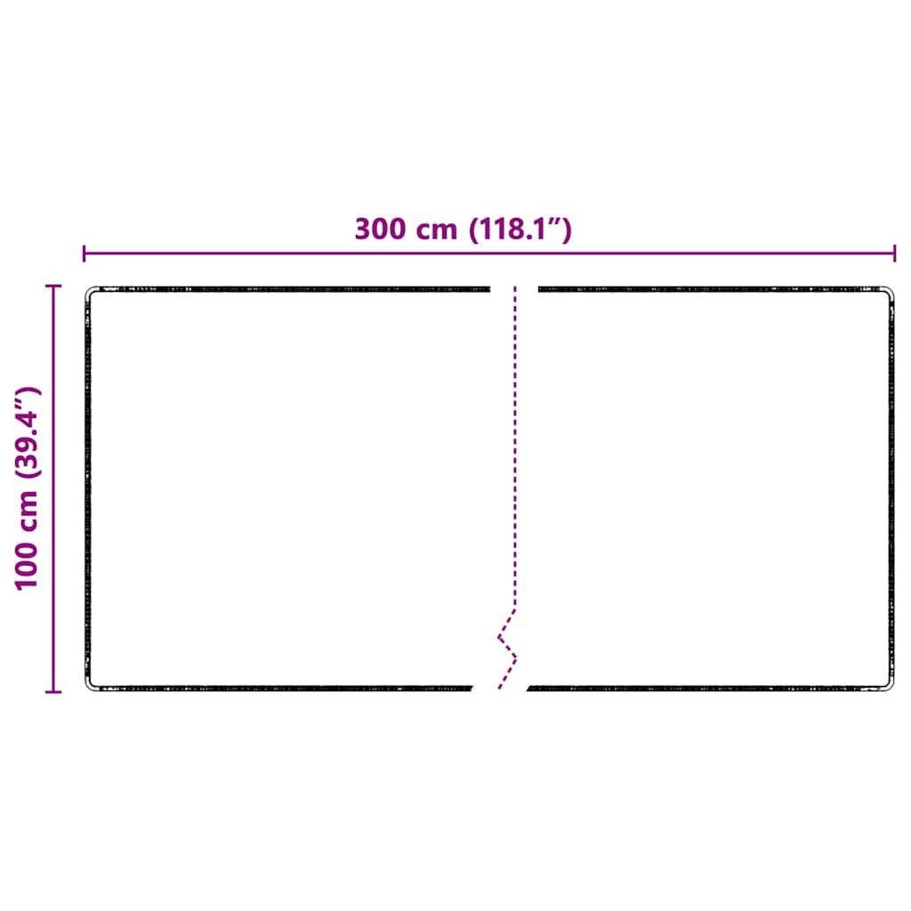 vidaXL Teppich Teppichläufer Schwarz 100 x 300 cm 100% Polypropylen ...