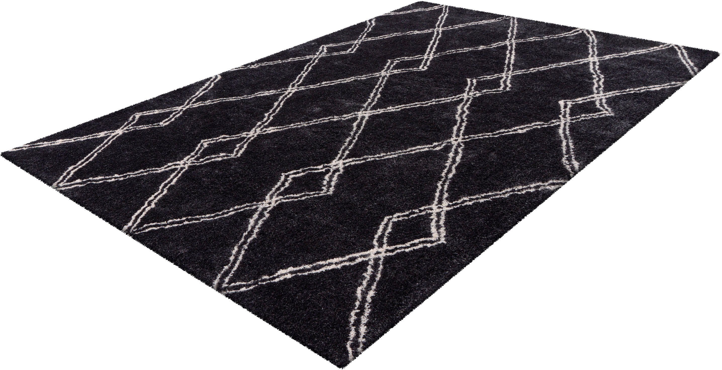 Hochflor Teppich Alva My Home Rechteckig Höhe 27 Mm Wohnzimmer