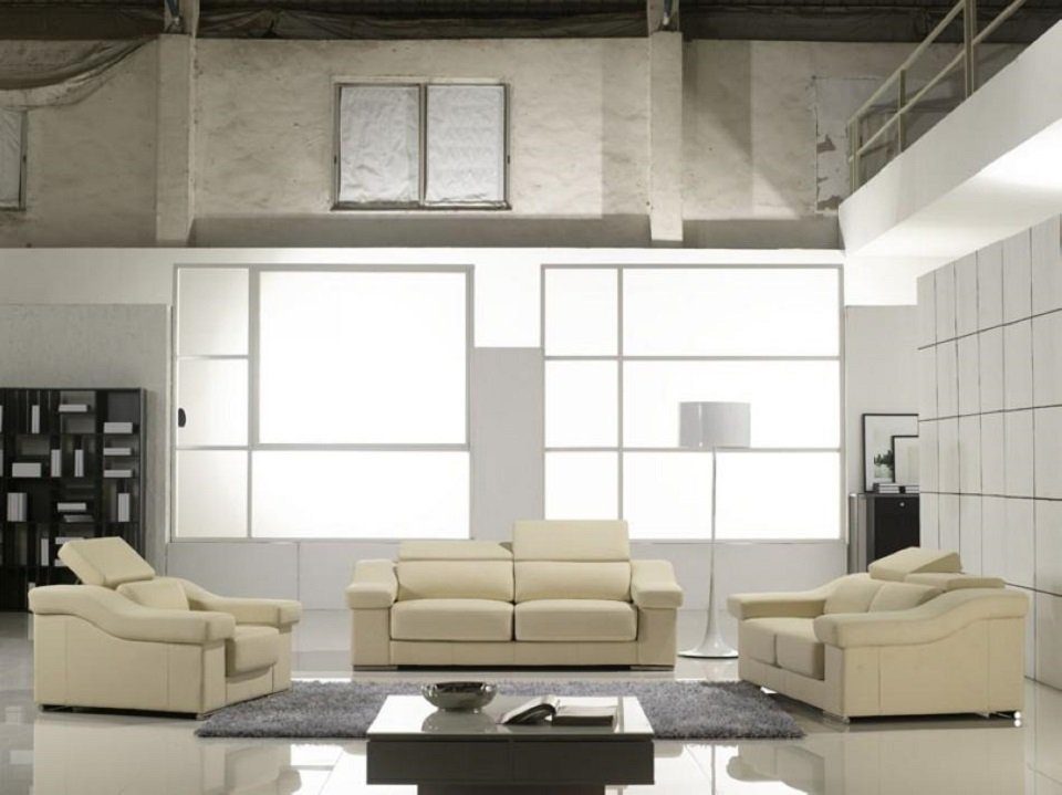 JVmoebel Sofa Sofagarnitur Design Couchen Polster 311 Sitzer Set Leder ...