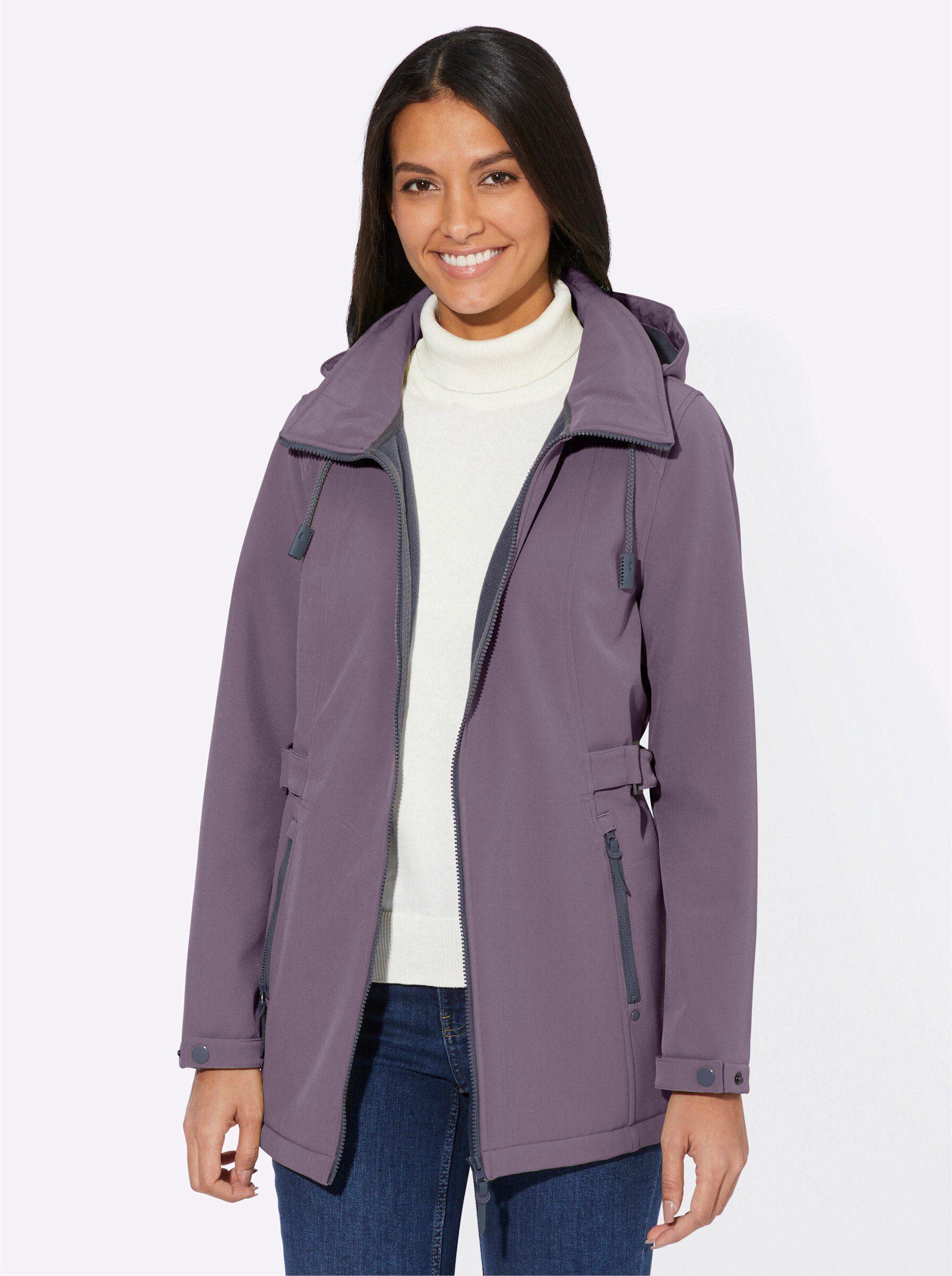 Witt Allwetterjacke Softshelljacke, Weiches Fleecefutter