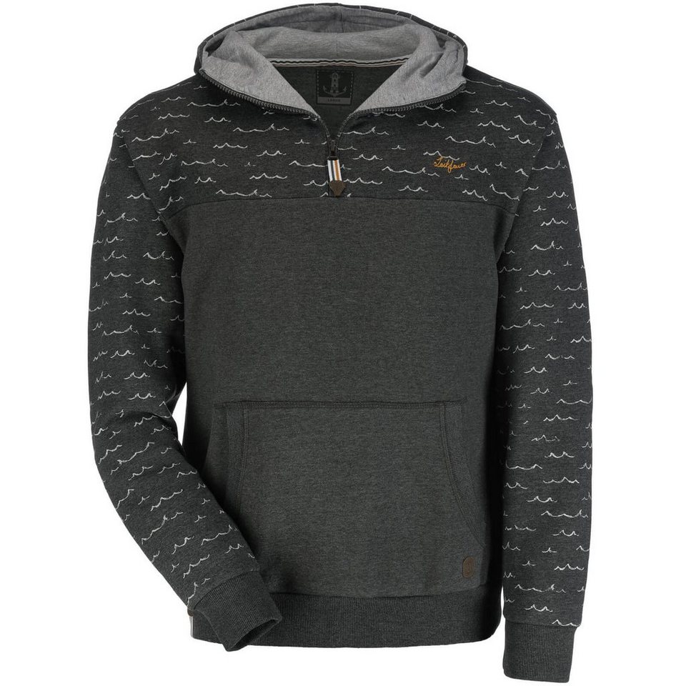 Leitfeuer Kapuzenpullover Herren Sweathoody Hoodie Allover Print