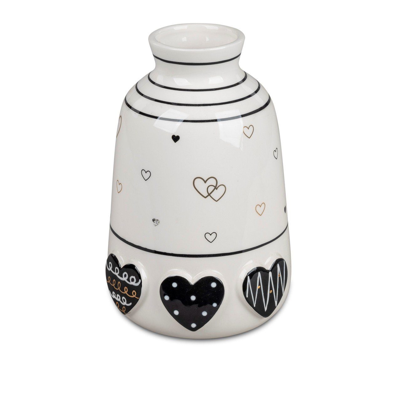 Formano Dekovase Modern Trend Style Mehrfarbig H20cm D13cm Steingut