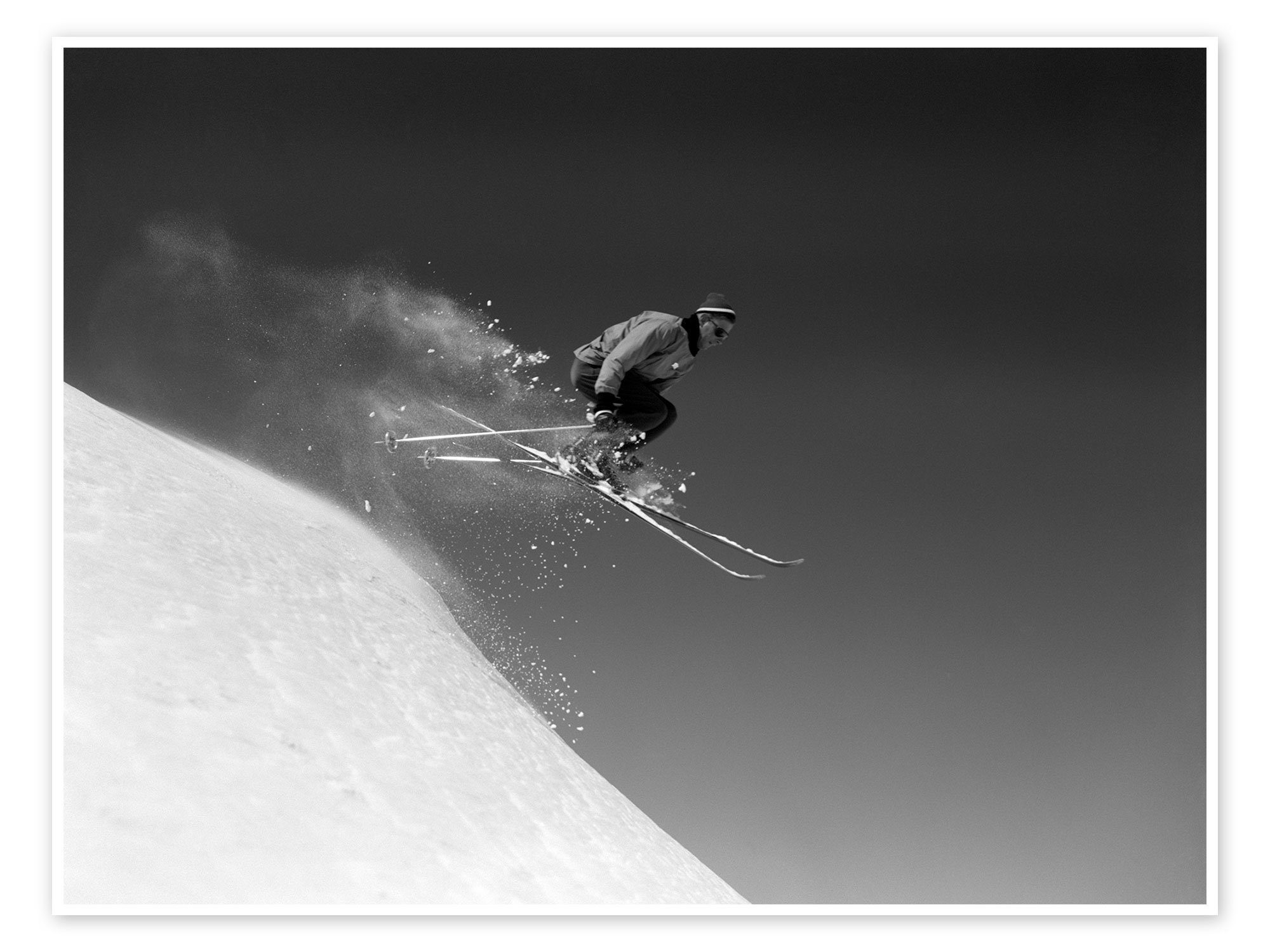 Posterlounge Poster Vintage Ski Collection Skifahrer Nostalgie