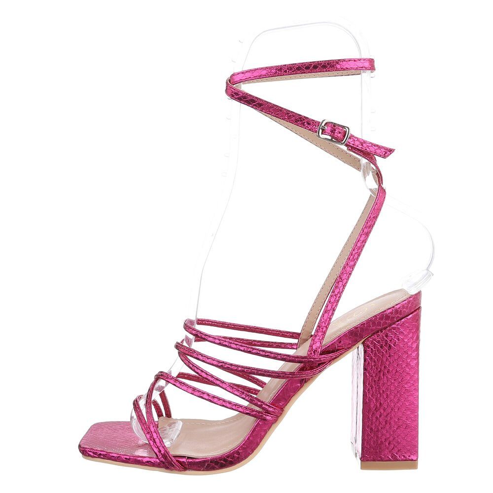 Ital Design Damen Abendschuhe Party And Clubwear Sandalette Blockabsatz