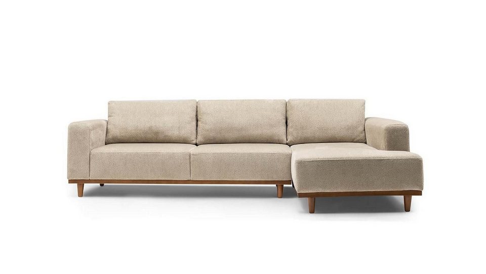 Jvmoebel Ecksofa Beige Textil Ecksofa Eckgarnitur Couch Sofa Modern 1