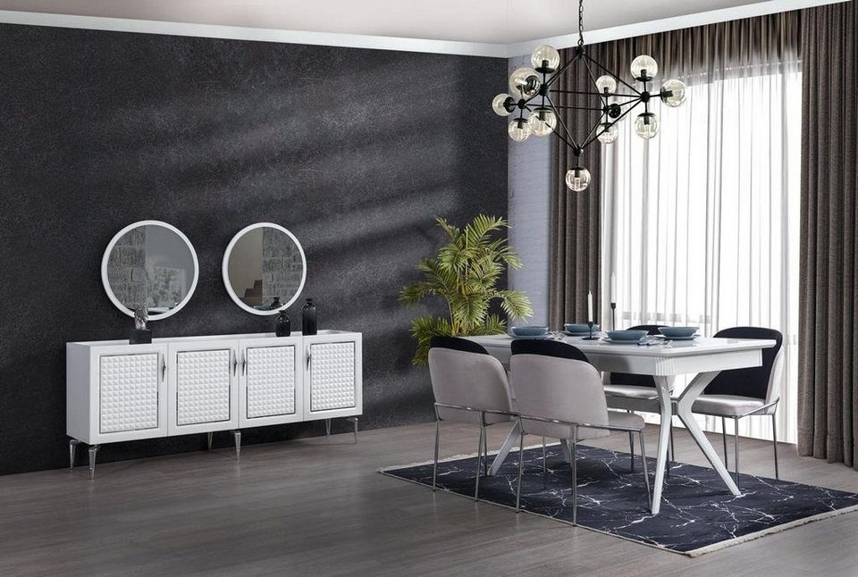 Jvmoebel Esszimmer Set Esszimmer Komplett Set Esstisch 4x Stühle