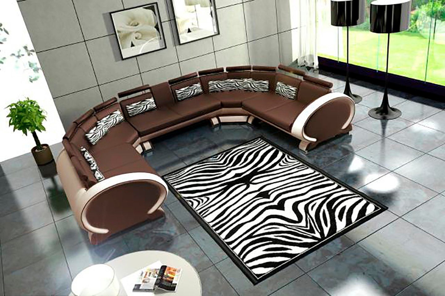 JVmoebel Ecksofa, LEDERSOFA POLSTERSOFA LEDERCOUCH SOFA WOHNLANDSCHAFT ...
