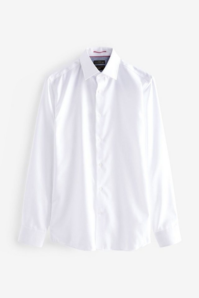Next Langarmhemd Slim Fit Hemd Mit Besatz Und Einfacher Manschette 1 Tlg