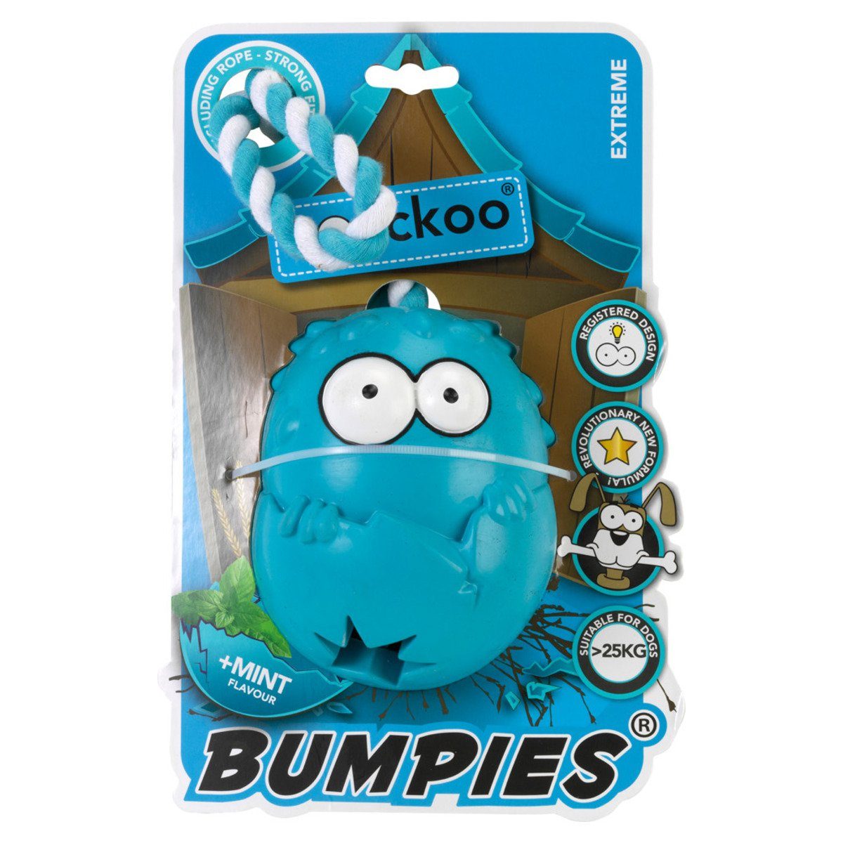 Coockoo Spielknochen Hundespielzeug Bumpies Mit Seil Mint Maße 13 X 10 2 X 8 8 Cm Gewicht