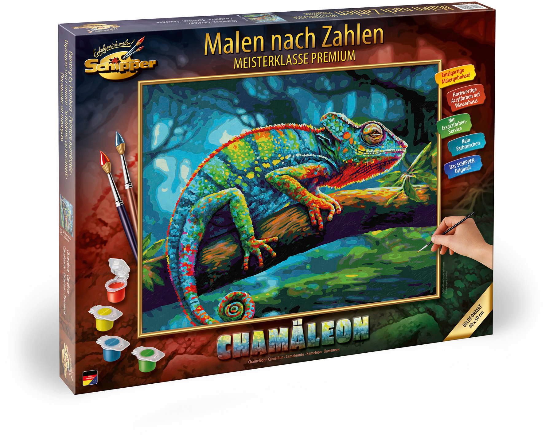 Schipper Malen nach Zahlen Schipper Malen nach Zahlen Master Class Premium 40x50cm Chamäleon 6091