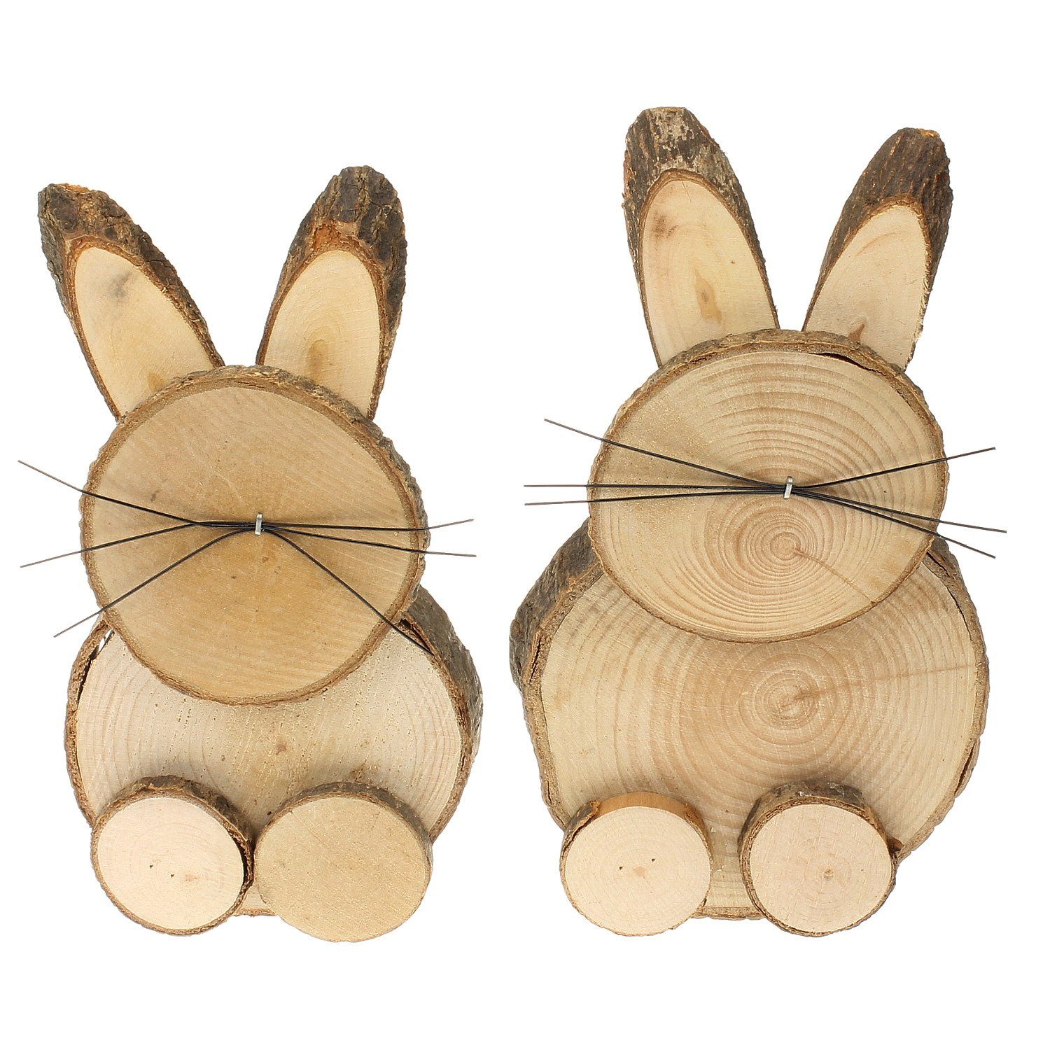 Macosa Home Osterhase Hase (2 St., Holzhase Oster-Dekoration Tischdeko Deko-Figur Ostern ...