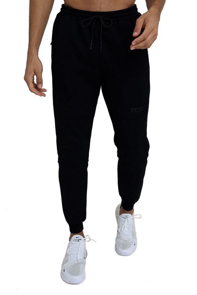 Tca Laufhose Tca Herren Jogginghose Mit Reißverschlusstaschen Schwarz