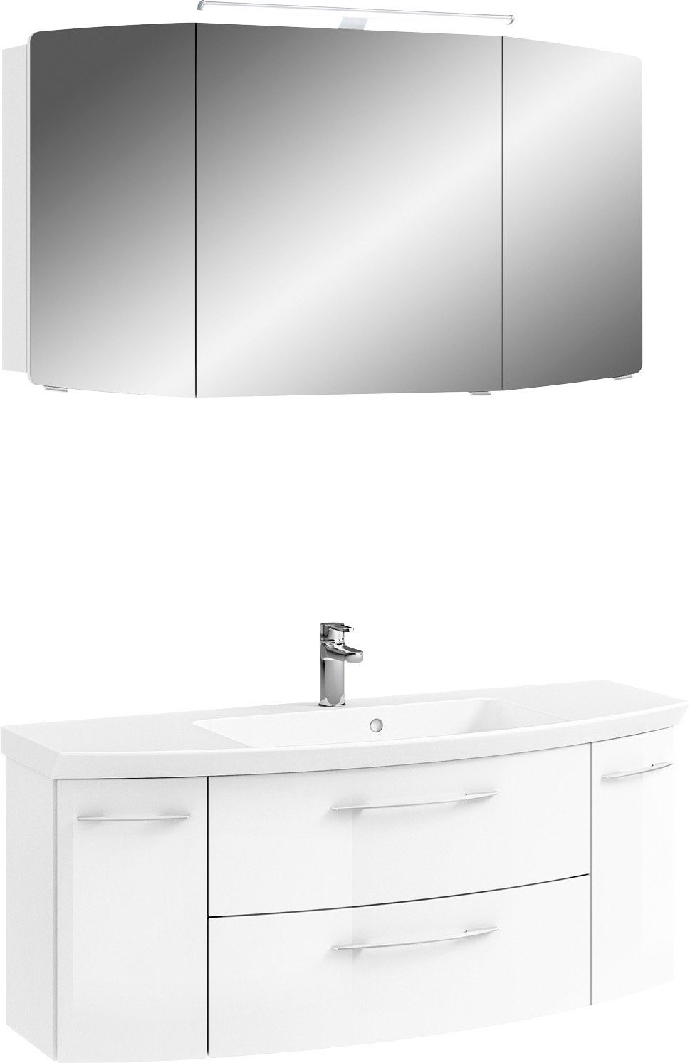 Saphir Badmöbel Set Cassca Sprint 2 Teilig Mineralmarmor Waschtisch Mit