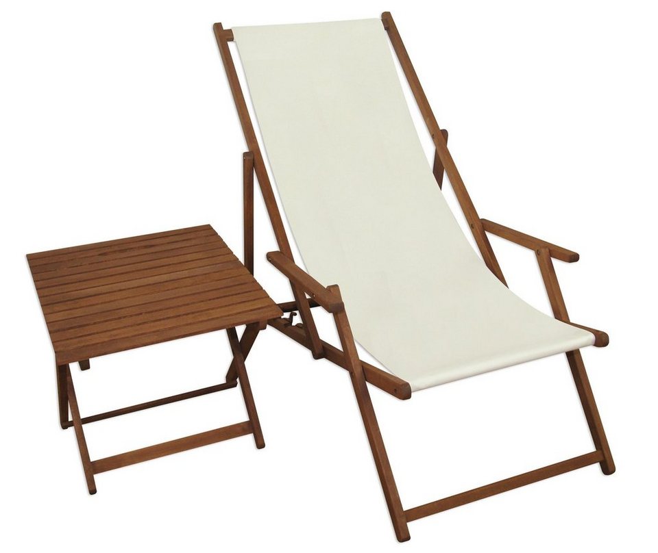 Erst Holz Gartenliege Liegestuhl Weiß Gartenliege Tisch Deckchair