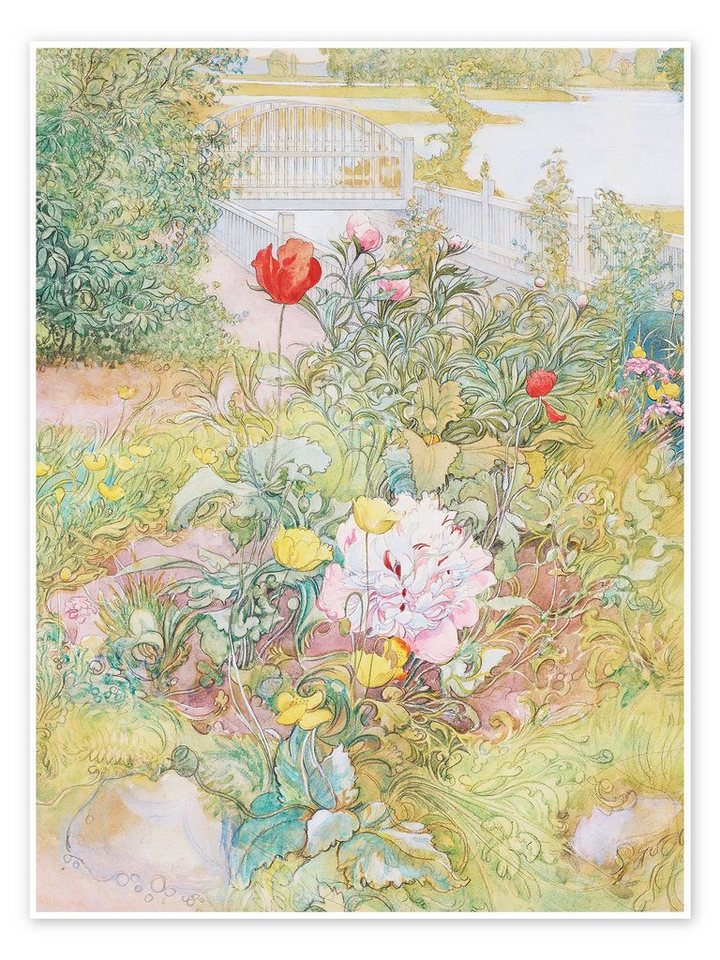 Posterlounge Poster Carl Larsson Sommer In Sundborn Detail Malerei